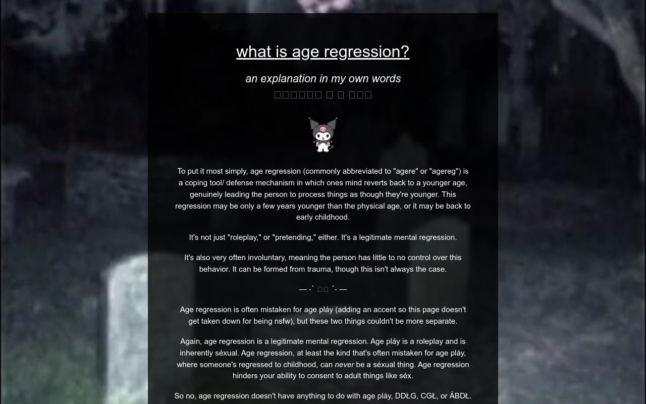 what is age regression?